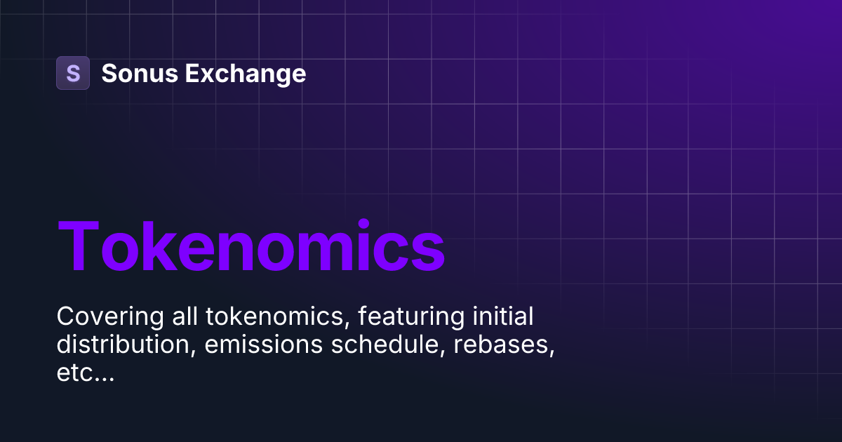 Tokenomics | Sonus Exchange